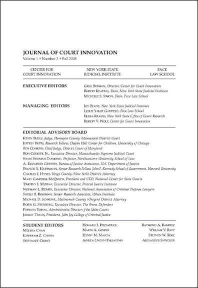 Journal of Court Innovation - Center for Justice Innovation