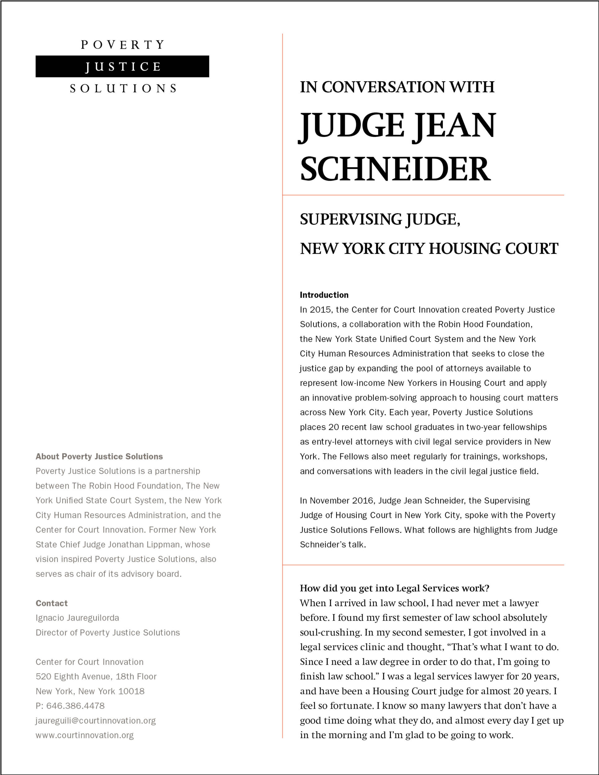In Conversation with Judge Jean Schneider - Center for Justice Innovation