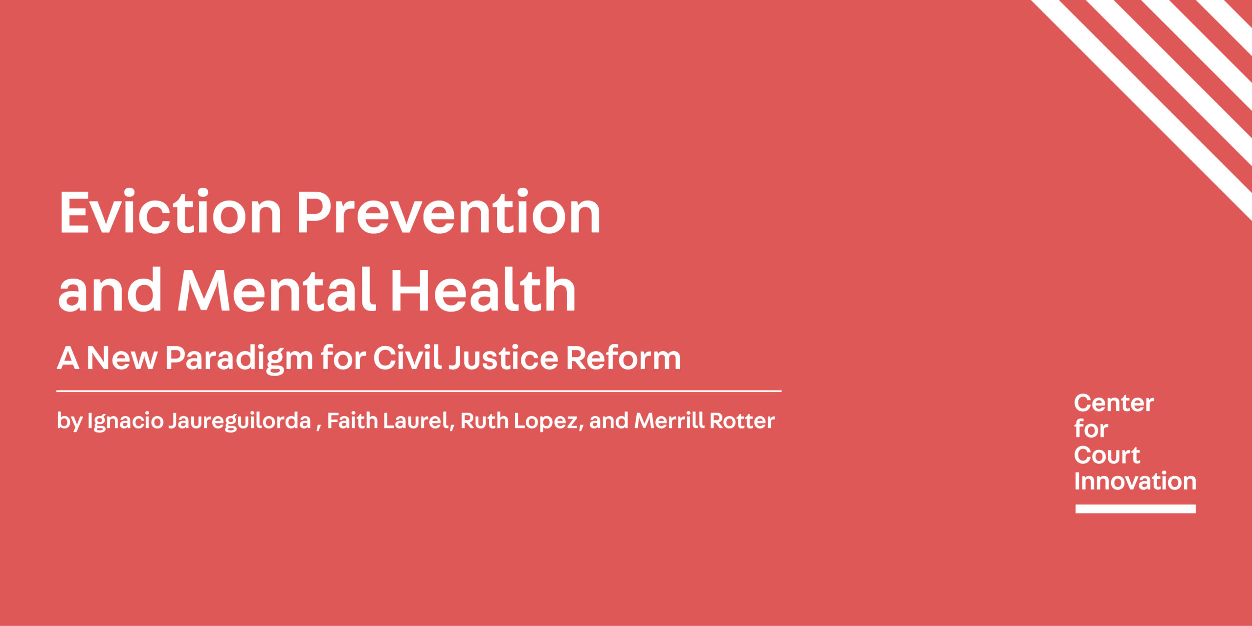 Eviction Prevention and Mental Health - Center for Justice Innovation