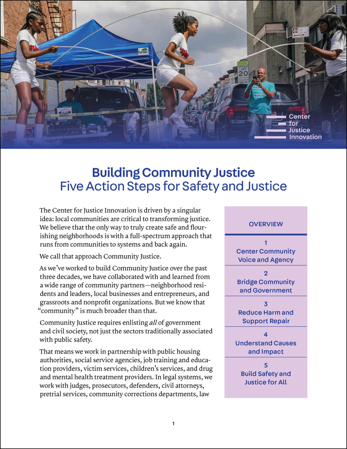 Building Community Justice: Five Action Steps for Safety and Justice ...